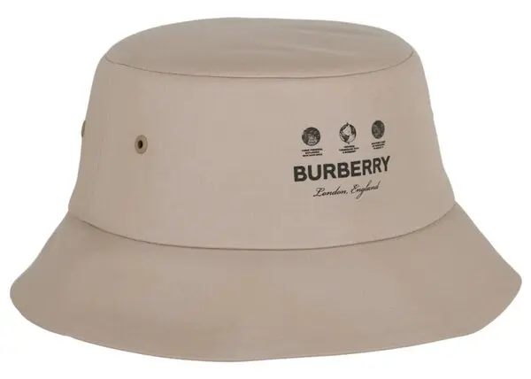 Burberry Cotton Logo Bucket Hat - Light Beige | Editorialist